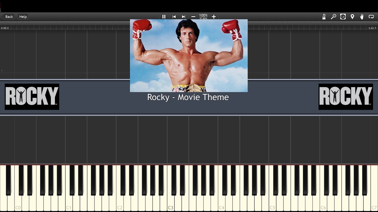 Rocky - Movie Theme - PIANO TUTORIAL (ADVANCED) - YouTube