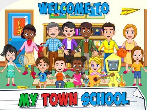 My Town: School Part 2 - iPad app demo for kids - Ellie - YouTube