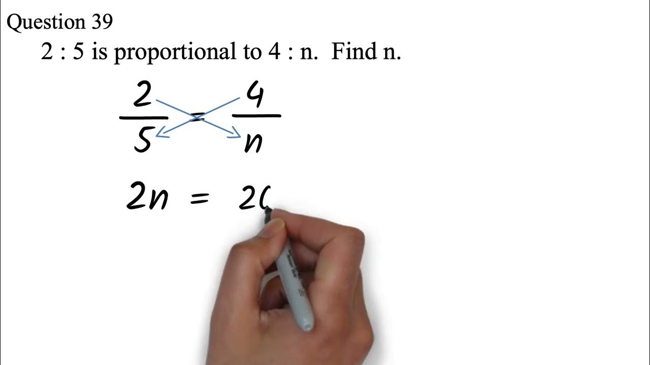 GED Algebra question 39 - Solving Proportion - YouTube