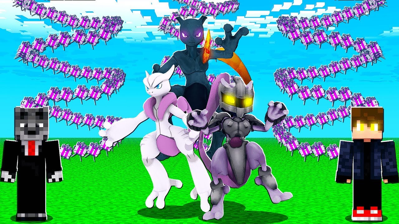 Lucky Espiral Pixelmon Mewtwo De Armadura Vs Mewtwo Minecraft