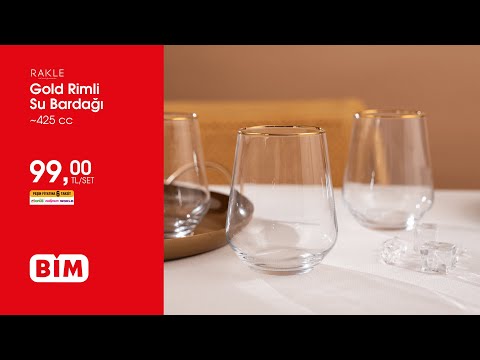 6 Ekim Aktüel | Gold Rimli Su Bardağı | BİM