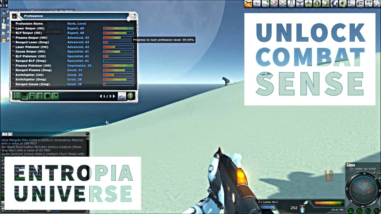 Entropia Universe: Unlocking Combat Sense - YouTube