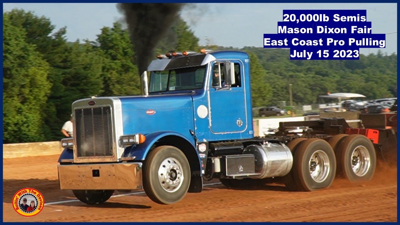 20,000 lb Limited Pro Stock Semis at Mason Dixon Fair July 2023 East ...