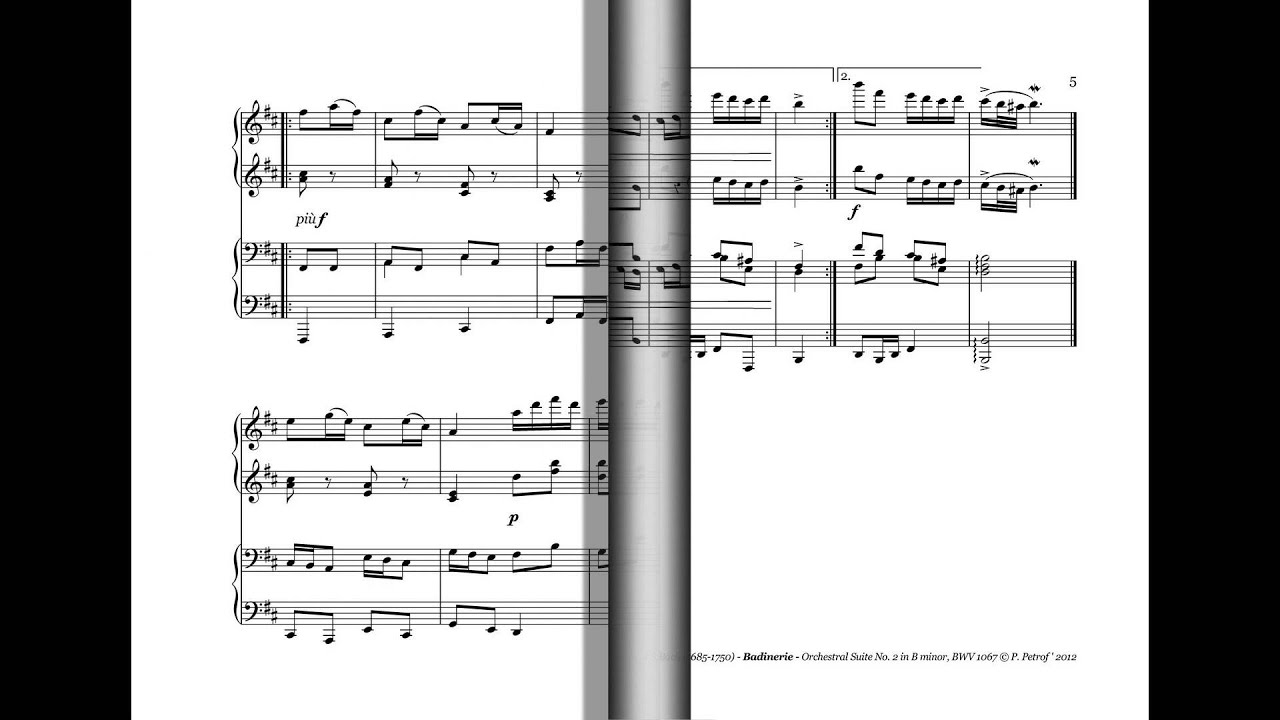 Bach - Badinerie - piano 4 hands - YouTube