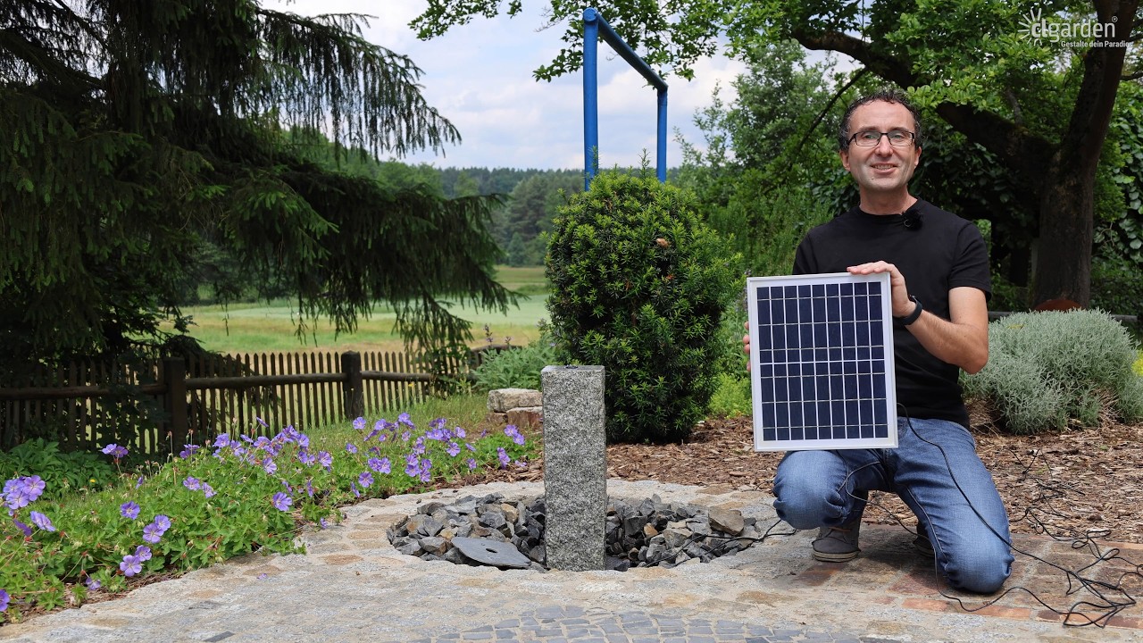Solarpumpe für Brunnen – Set NASP4-S mit Akku, LED Licht Beleuchtung ...
