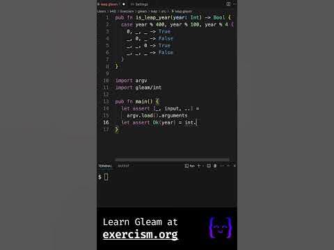 Using #Gleam to determine Leap Years #exercism #programming #coding # ...
