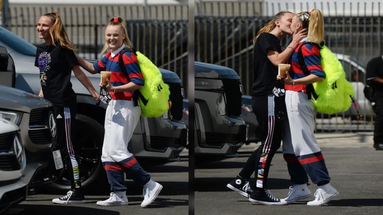 JoJo Siwa Kisses Girlfriend Kylie Prew As She Heads Into ‘DWTS ...