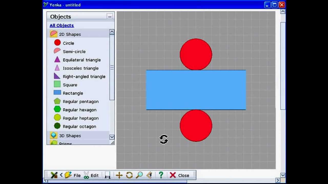 Yenka Mathematics 3D Shapes Making a cylinder net 1080p - YouTube