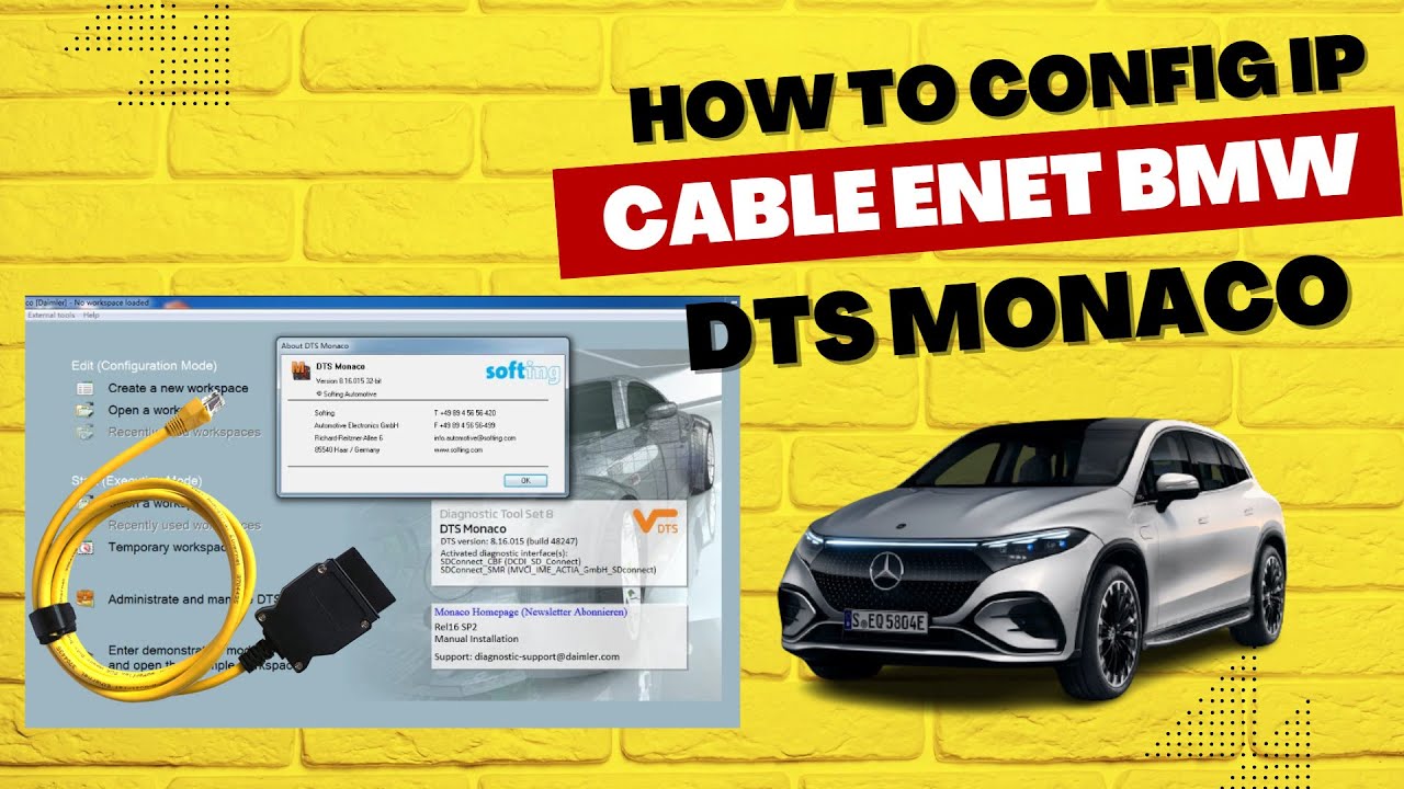 How to config Cable ENET BMW with DTS Monaco 8.16 - YouTube