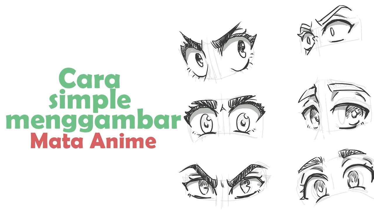 cara simple menggambar mata!!! - YouTube