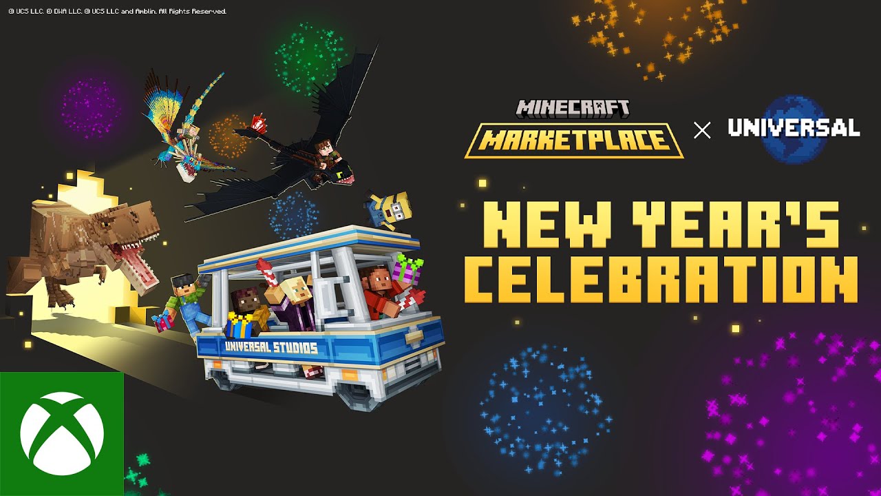 Minecraft | Celebración de Año Nuevo de Universal - YouTube