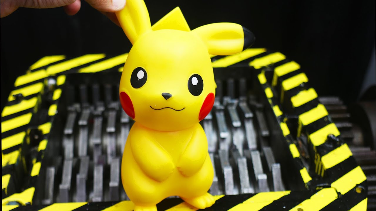 Shredding Pokemon Pikachu Food And Toys ASMR Satisfying - YouTube