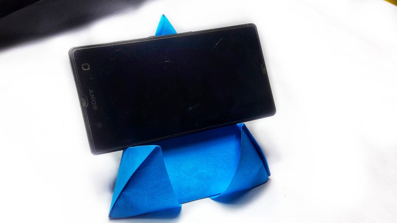 Origami mobile stand|origami mobile holder|How to make mobile stand ...