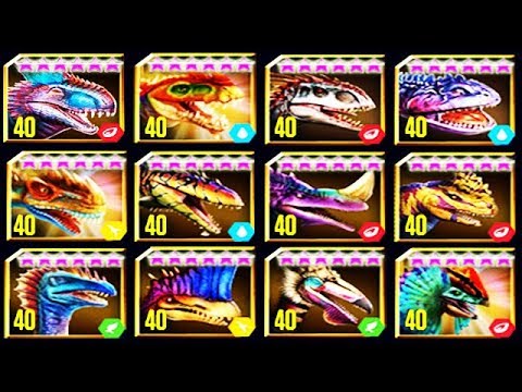 ALL MAX LEVEL 40 LEGENDARY HYBRIDS (YUDON) (JURASSIC WORLD) - YouTube