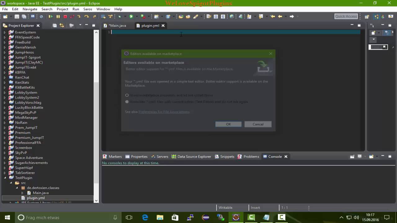ICH PROGRAMMIERE PLUGINS FÜR DICH! | KOSTENLOS! | WeLoveSpigotPlugins - YouTube