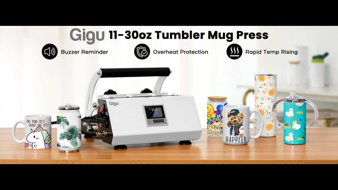 Gigu Tumbler Heat Press Machine - YouTube