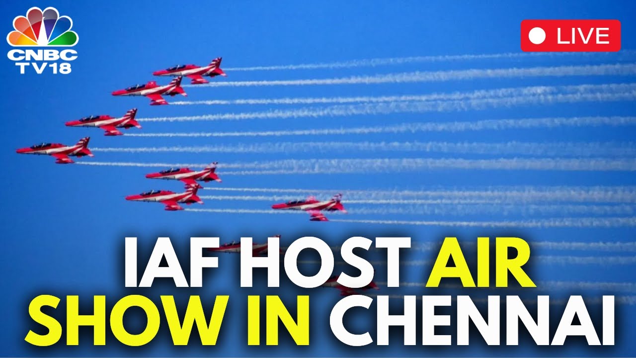 Chennai IAF Air Show Live | IAF's Spectacular Air Show At Marina Beach ...
