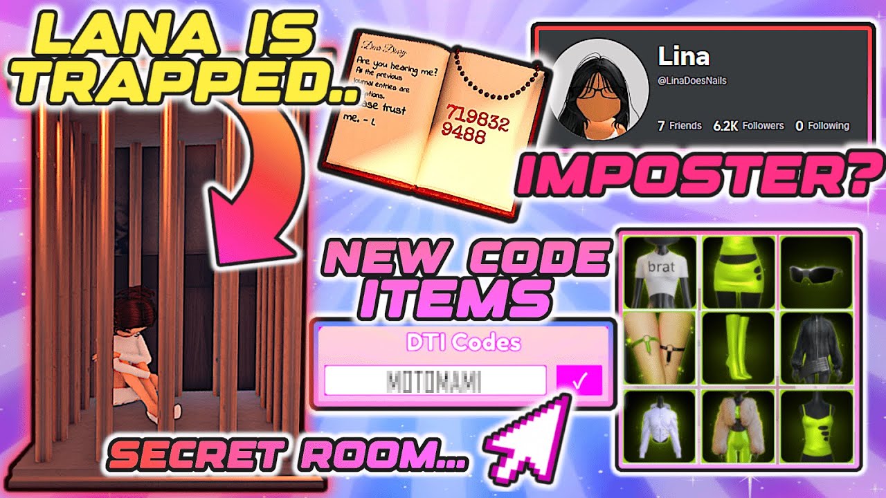 NEW CODE ITEMS OUT NOW! SCARY LANA UPDATE ... AND WHO IS LINA..? Dress To Impress UPDATE ...