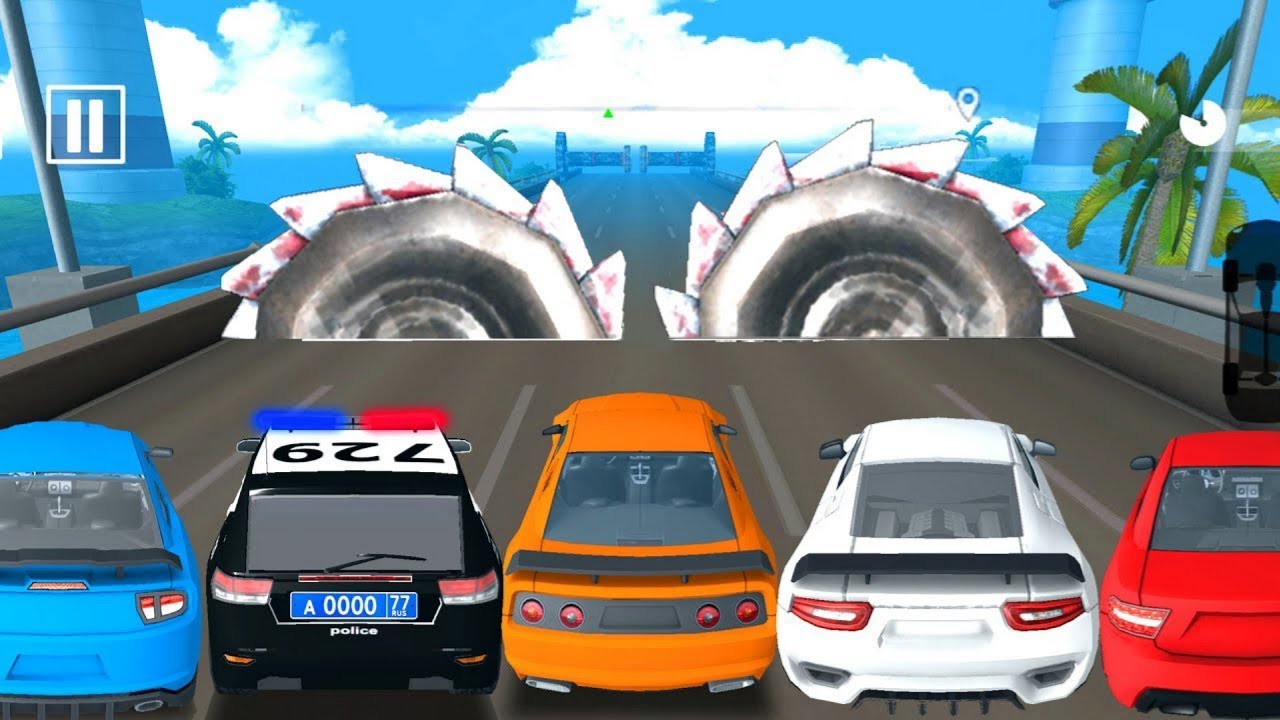 Deadly Race #2 Crash To Save Your Cars Race Top Speed Red Car Bumps ...