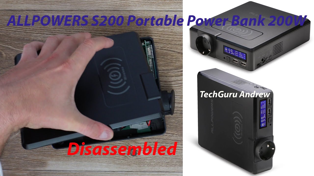ALLPOWERS S200 Portable Power Bank 200W Disassemble - YouTube