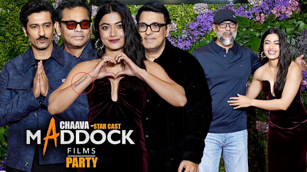 Chhaava Star-Cast Arrive at Maddock Films Celebration | Vicky Kaushal , Rashmika Mandanna ...