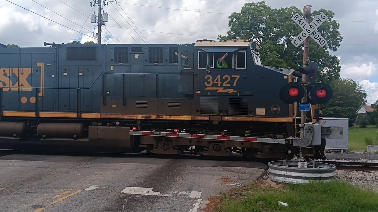 CSXT 3427 leads CSX L657 at Gaston SC on the CSX Columbia Subdivision the S-Line - YouTube