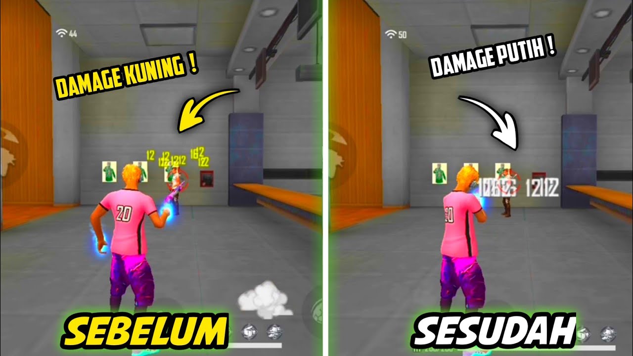 CARA MERUBAH TAMPILAN WARNA DAMAGE - free fire - YouTube