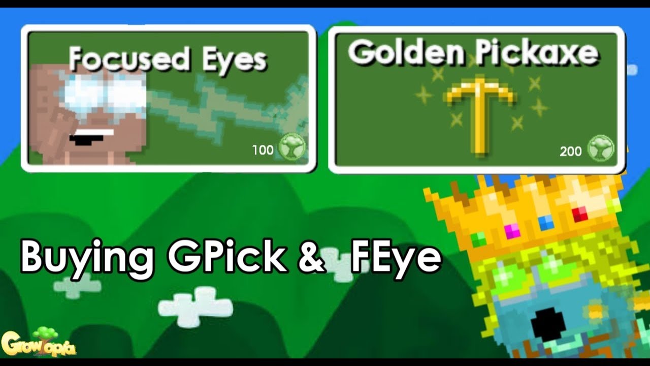 Buying Focus eye and golden pickaxe - YouTube