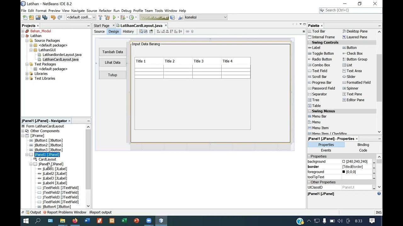 Tutorial Membuat Form Dinamis di NetBeans menggunakan Card Layout - YouTube