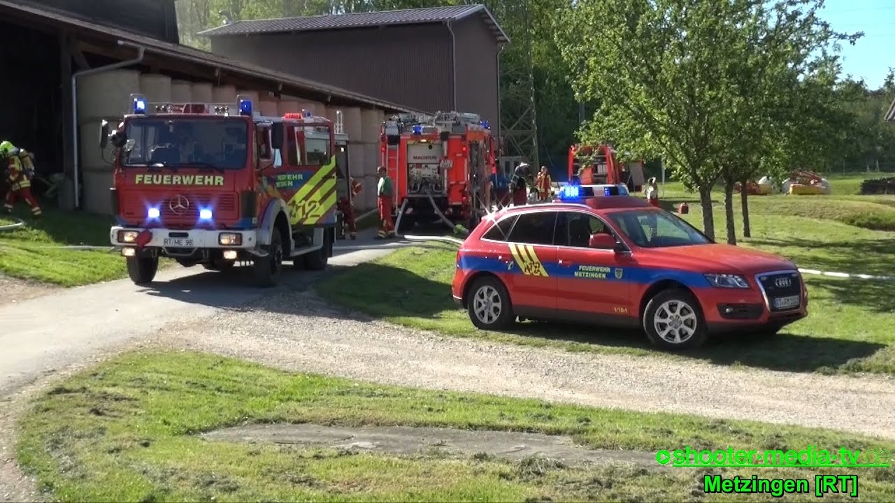 [Brand in Scheune] - FEUERWEHR METZINGEN im BRANDEINSATZ - [E] - YouTube