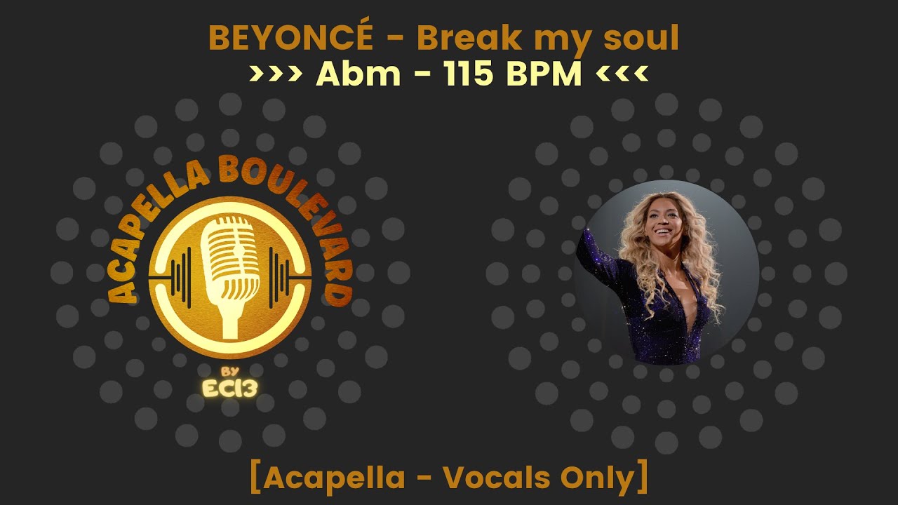 BEYONCÉ - Break my soul || [Acapella-Vocals Only] || [115 BPM - Abm ...