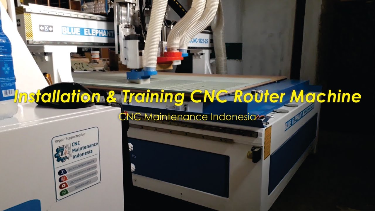 Installation and Training CNC Router | 3 Axis 2 Head Spindle and Boring ...