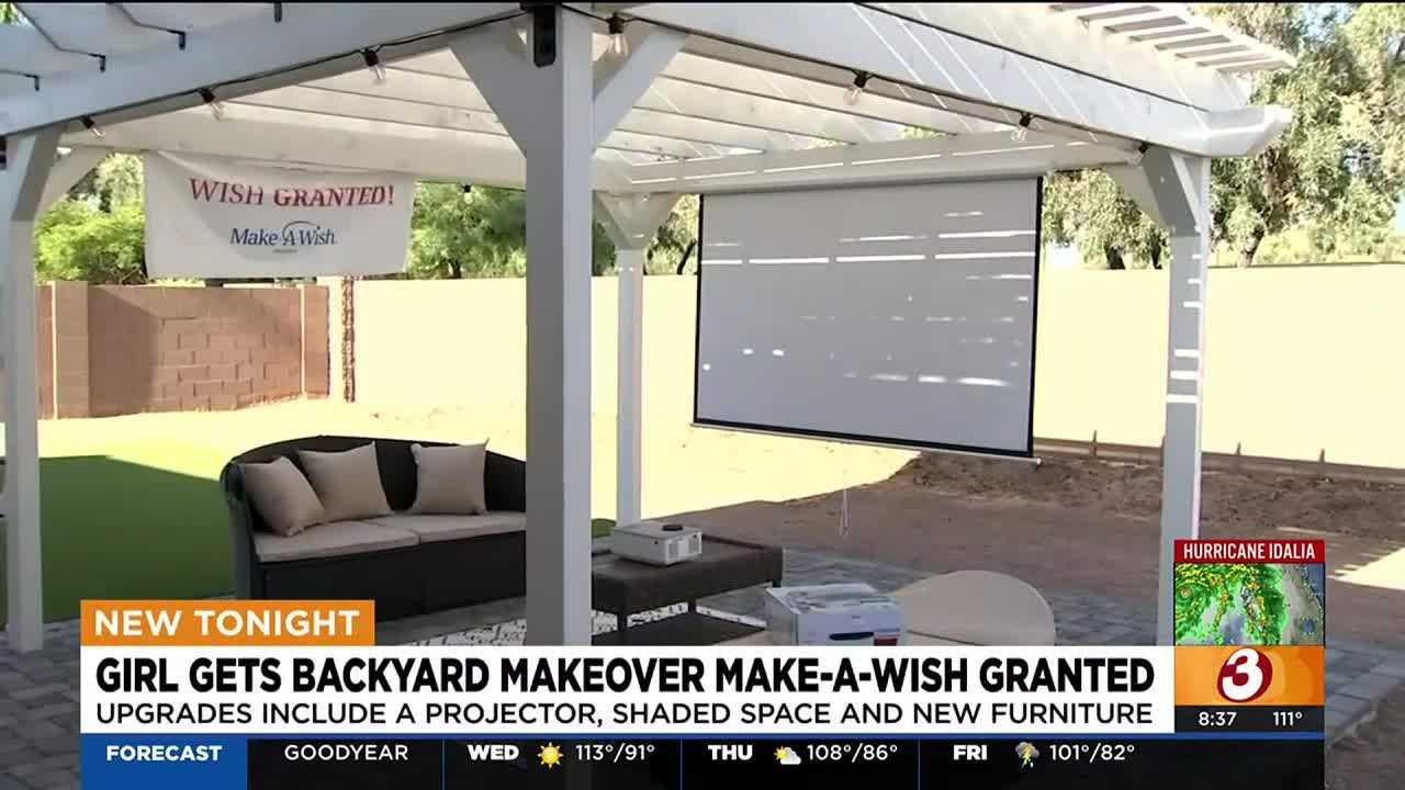 Make-A-Wish gives Gilbert girl new backyard - YouTube