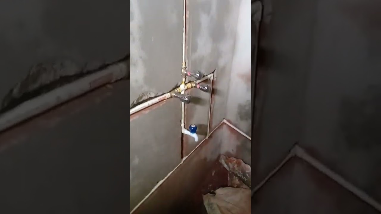 bathroom pipe fitting plumbing fitting connecsion - YouTube