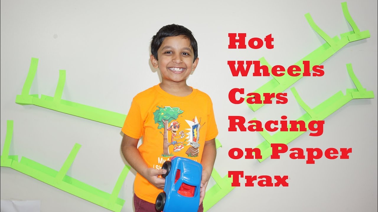 DIY Hot wheels cars racing on Paper Trax / Hot wheels super ramp with ...
