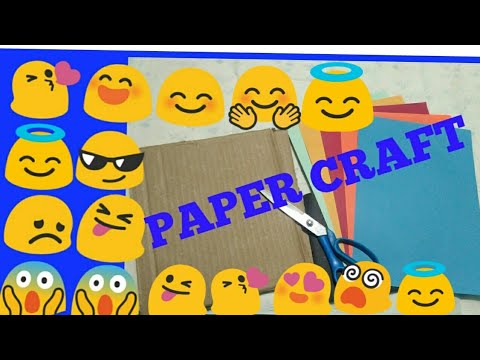 Emoji , Paper craft , Emoji with colour paper - YouTube