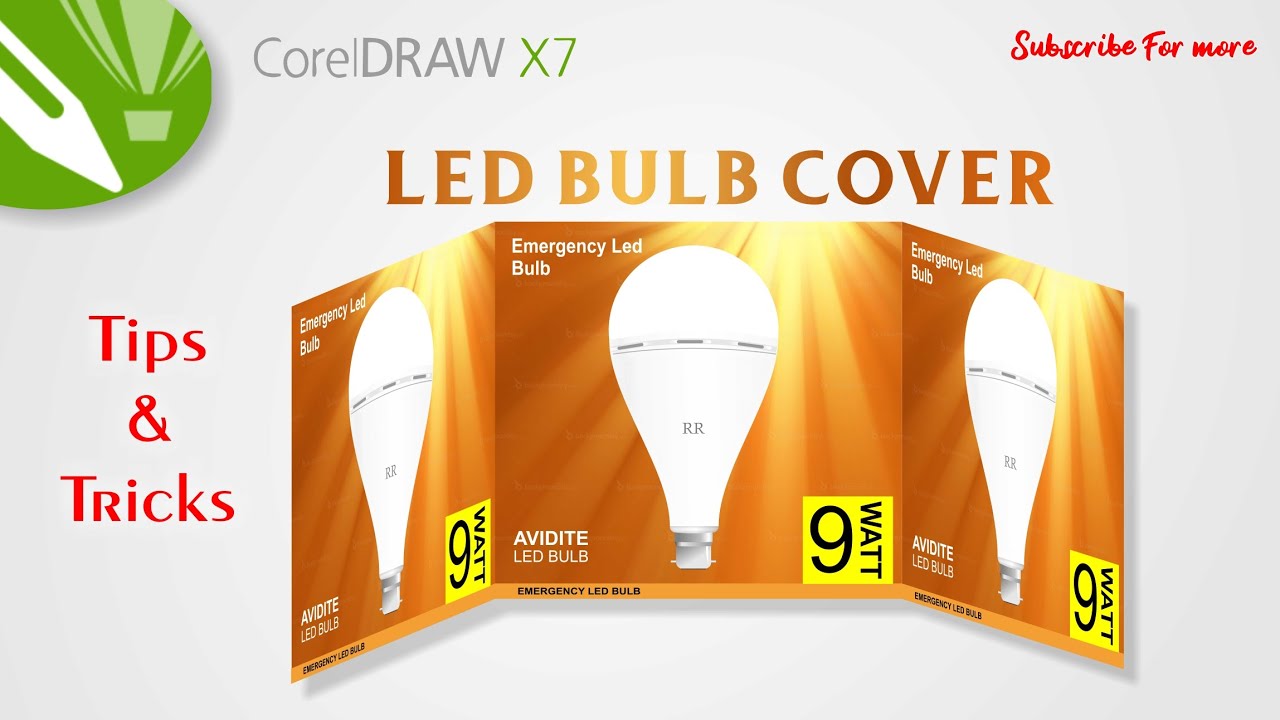 How to make covers of Bulb 💡 box design in coraldraw ll बॉक्स डिजाइन ...