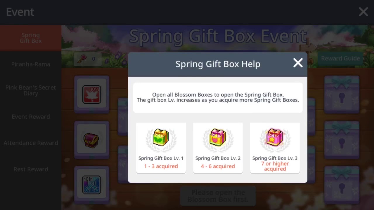 MapleStory M - Spring Gift Box Event - EXP Elixir - YouTube