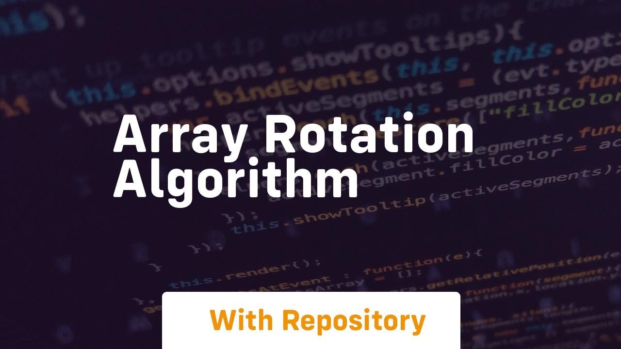 array rotation algorithm - YouTube