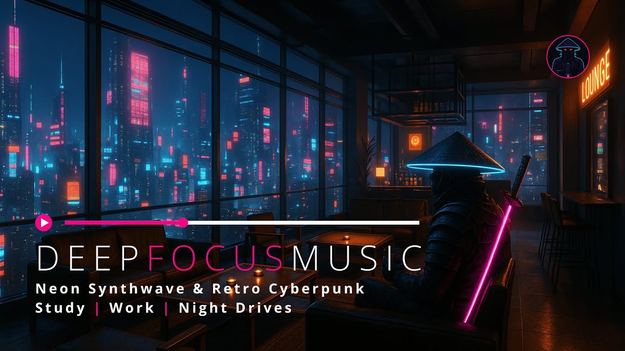 Neon Synthwave for Deep Focus — 30 Min Retro Cyberpunk Music for Study ...