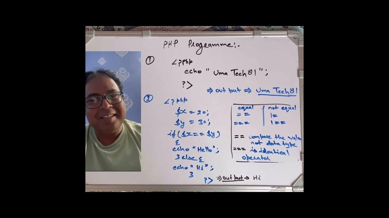 PHP Part10: php operators equal and not not equal #php #equals #operator #comparison - YouTube