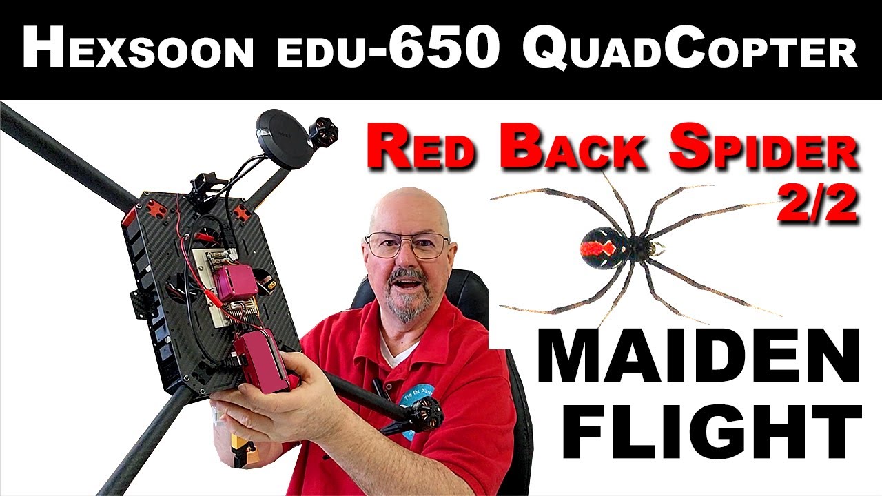 Redback Spider Drone maiden flight - Cube Red and Raspberry Pi on an ...