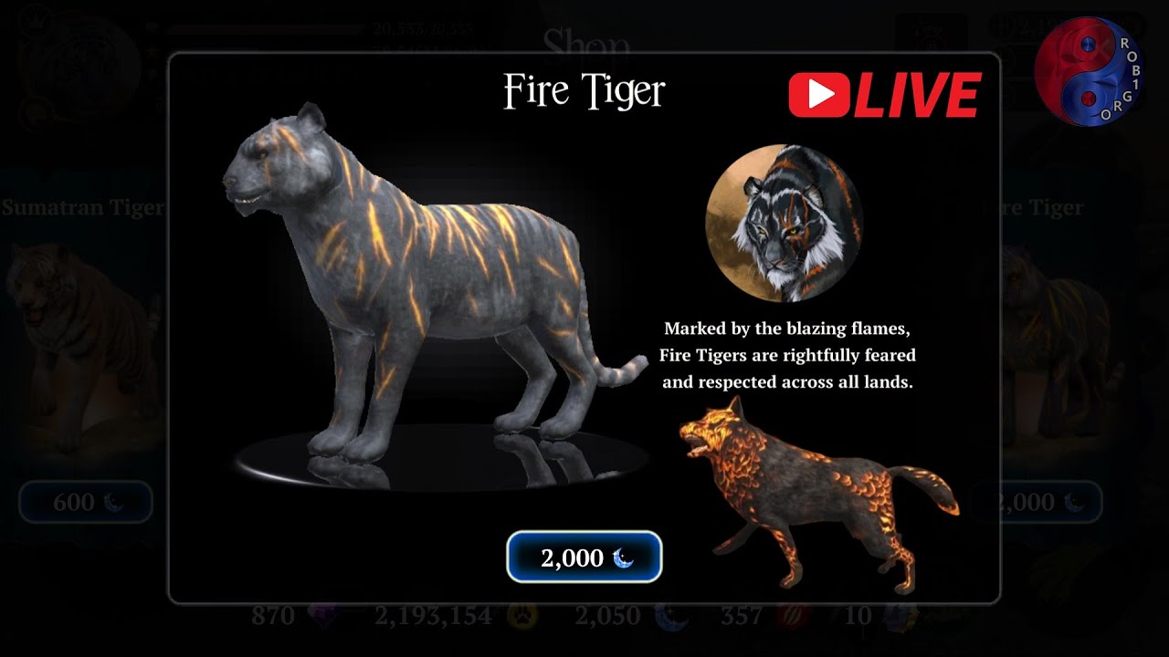 🔴 LIVE | The Tiger: i Got New Skin 🐯 and The Wolf: Hunting | - YouTube