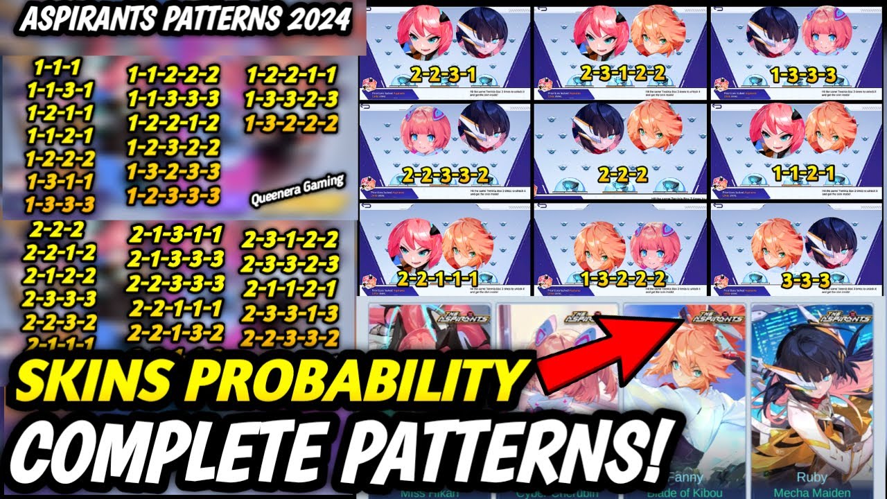 NEW!! ALL ASPIRANTS BINGO PATTERNS & SKIN PROBABILITY - MLBB - YouTube