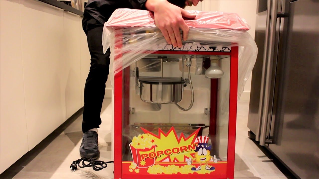 What's that popping sound? A BIG POPCORN MACHINE! :-) - YouTube