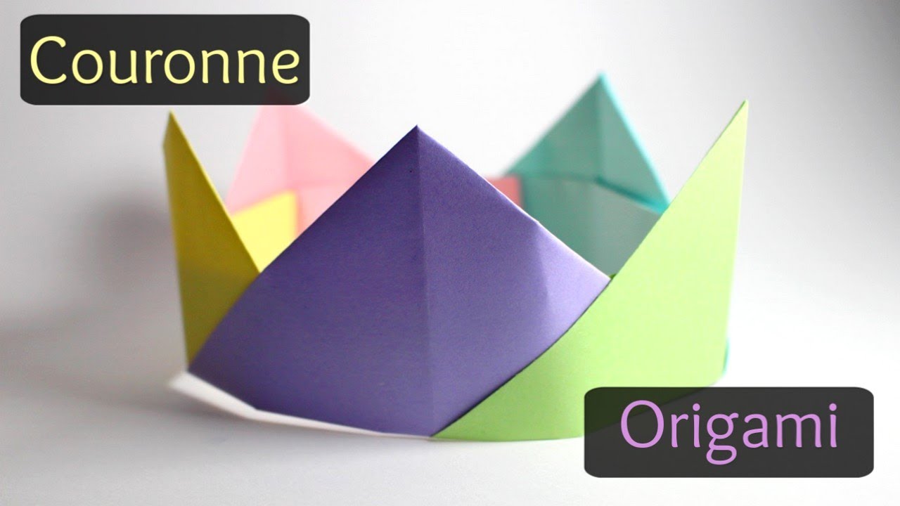 Couronne en Origami - Pliage Papier - YouTube