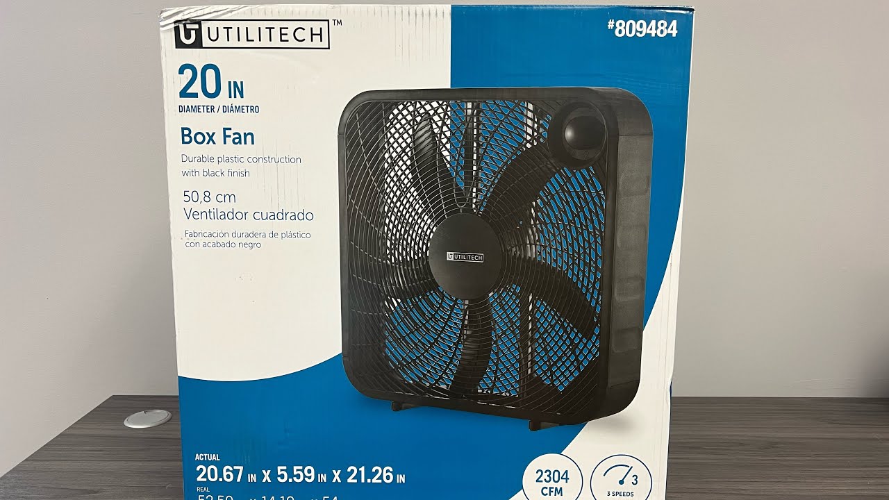 Utilitech 20” Box Fan - Unboxing & Checkout - YouTube