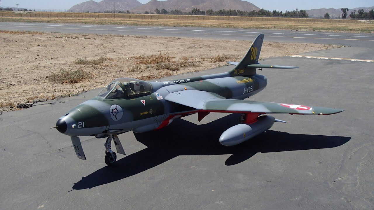 Top RC Hawker Hunter w/ KingTech K160 - Hemet Jet Rally, 2021 - YouTube