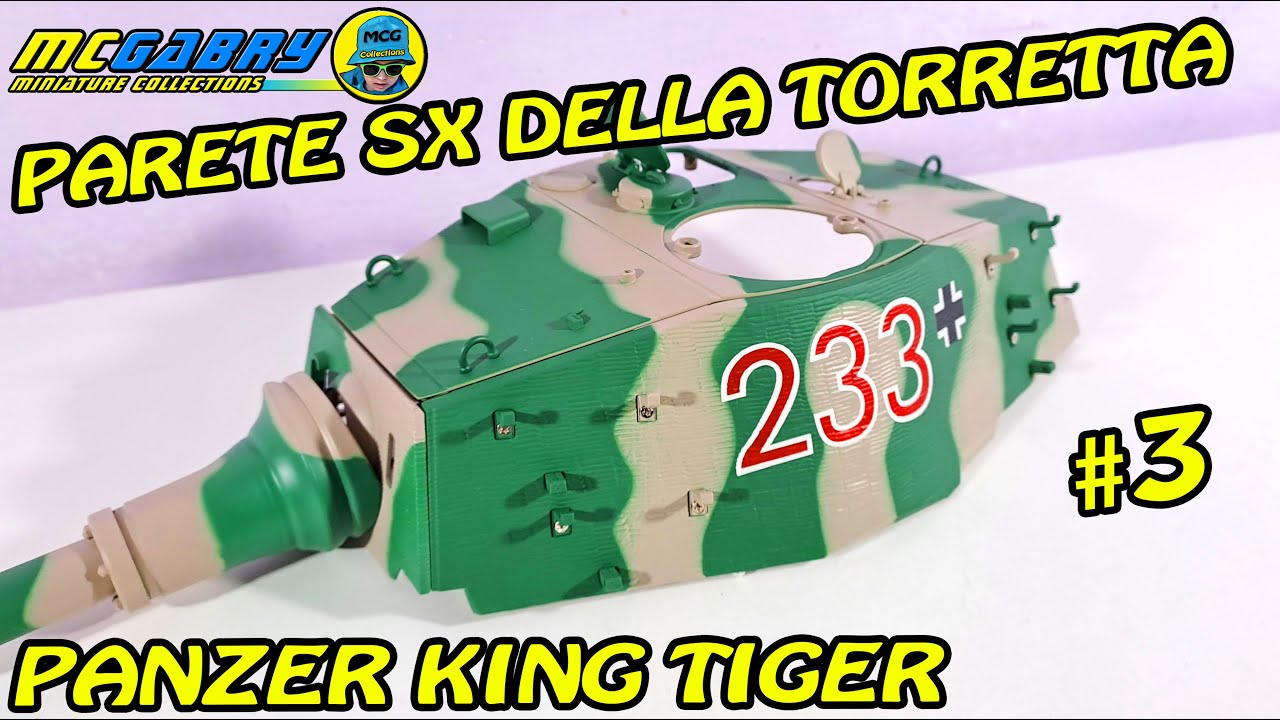 MODELLINO PANZER KING TIGER HACHETTE N.3 PARETE SINISTRA DELLA TORRETTA ...