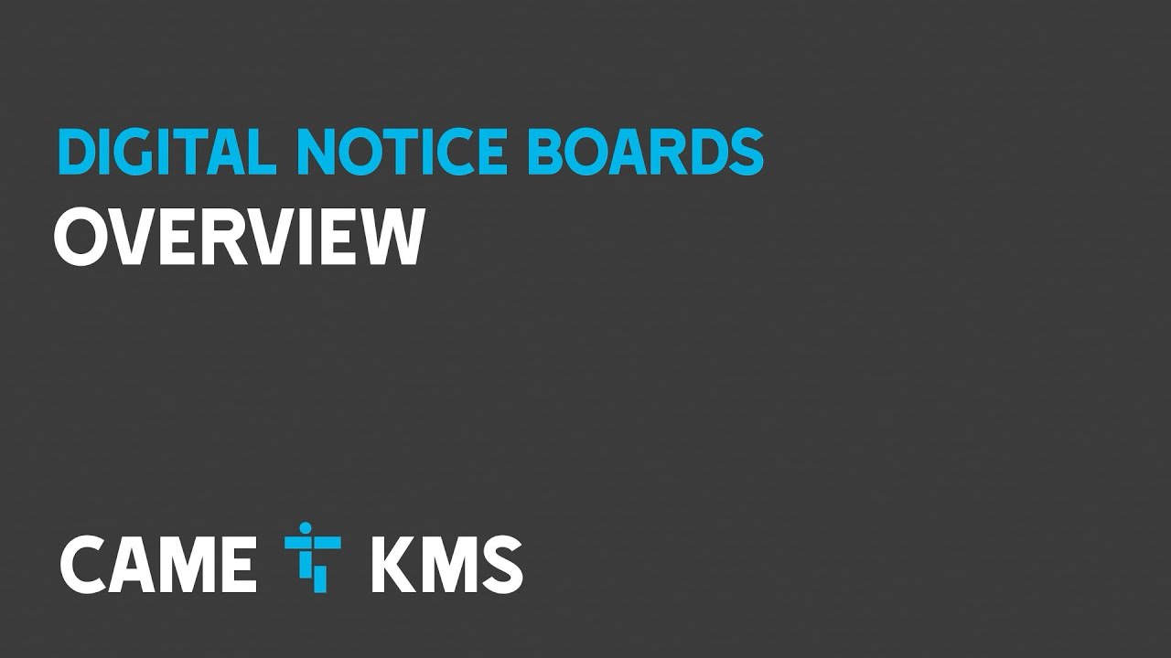 Digital Notice Boards - Training 01 Overview - YouTube